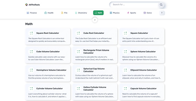 Một danh mục – 1000+ công cụ toán học – giải nhanh mọi bài toán trong ...